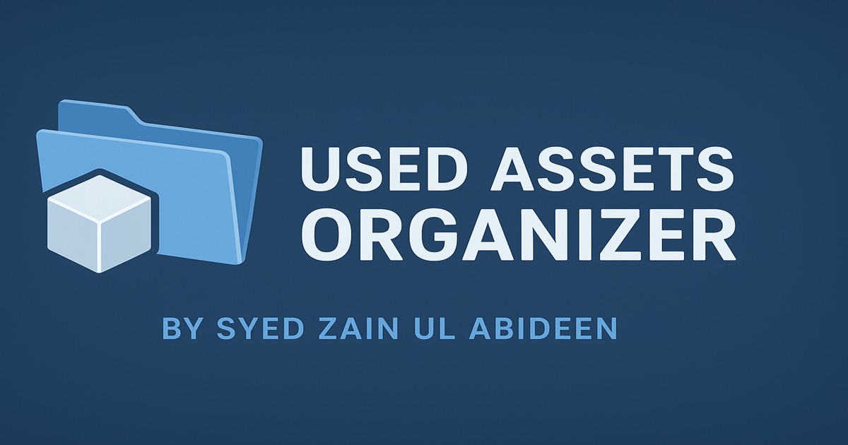 UsedAssetsOrganizer | Utilities Tools | Unity Asset Store