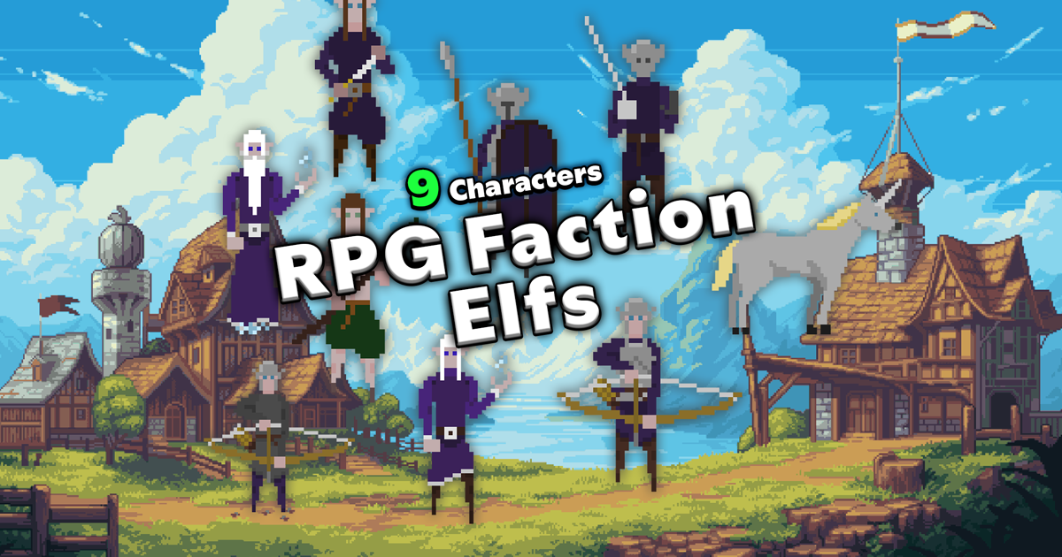 Pixel 2D RPG Character Mega Pack (Faction Elfs) | 2D Characters | Unity ...