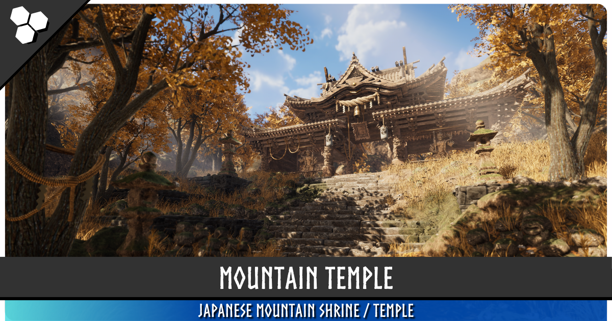 Mountain Temple (Japanese Temple, Ancient Temple, Temple Shrine, Feudal ...