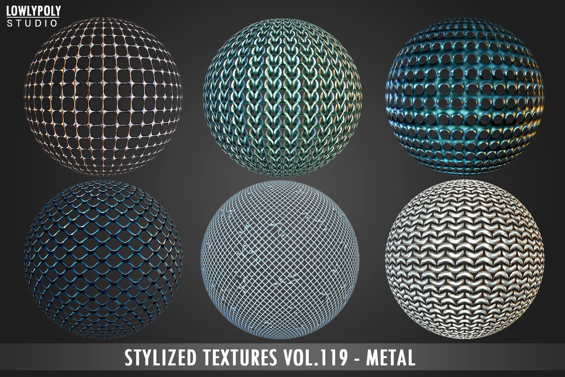 Metal Vol.119 - Stylized Textures | 2D Metals | Unity Asset Store
