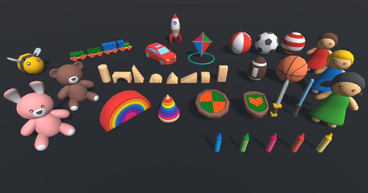 Lowpoly Children Toys | 3D Props | Unity Asset Store