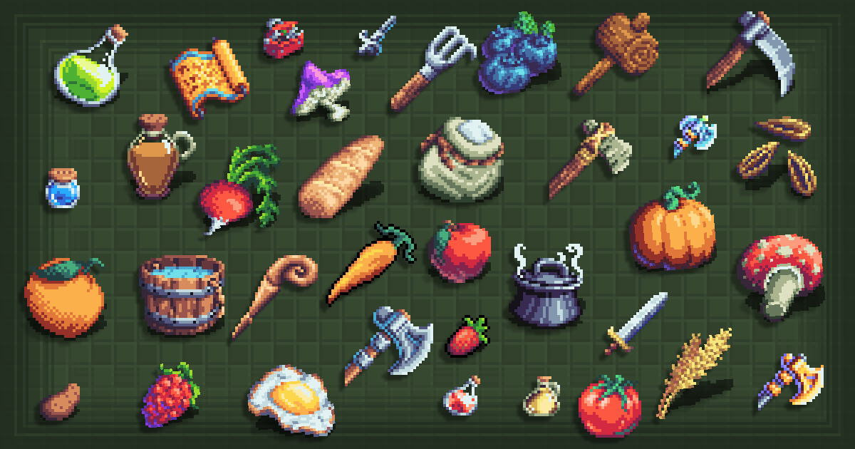 Super Pixel Harvest & Crafting | 2D Icons | Unity Asset Store
