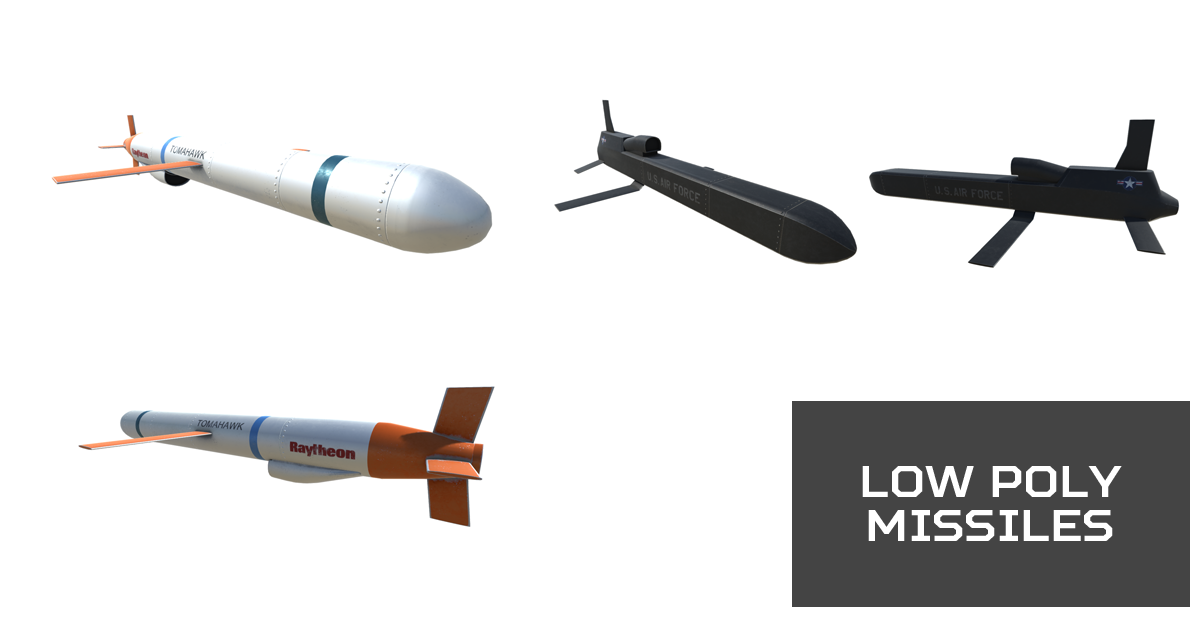 Low Poly Missile Pack | 3D Air | Unity Asset Store