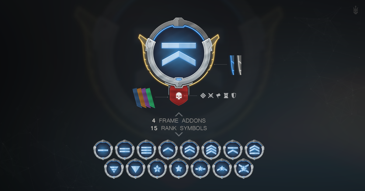 Futuristic Game Ranks | 2D Icons | Unity Asset Store