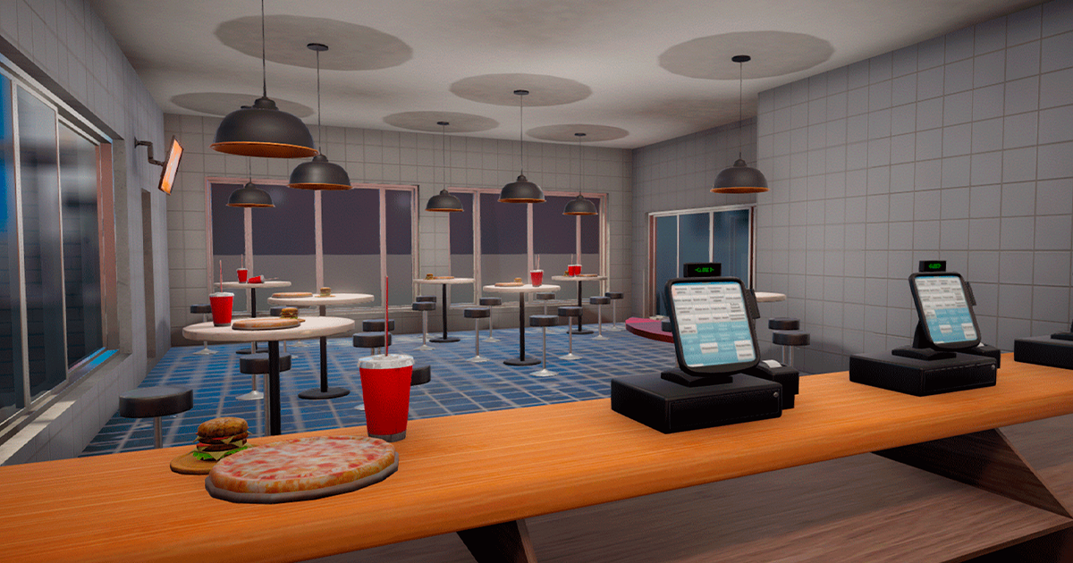 Fast Food Cafe - building with interior | 3D Environments | Unity Asset ...