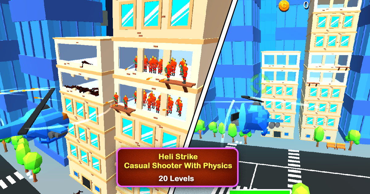 Heli Strike 3D - HyperCasual Template | Packs | Unity Asset Store