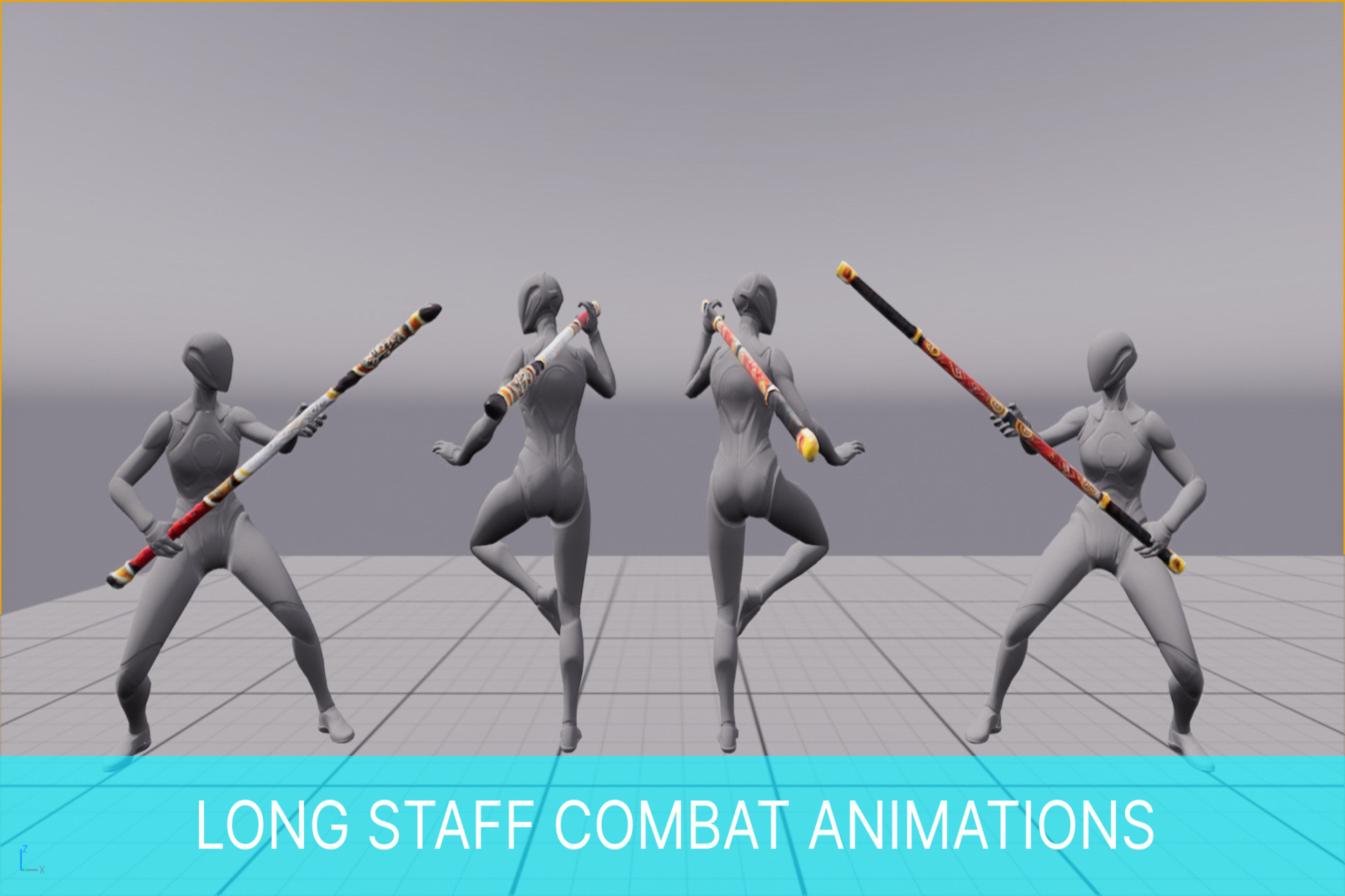 Long Staff Combat Animations | 3D Animations | Unity Asset Store