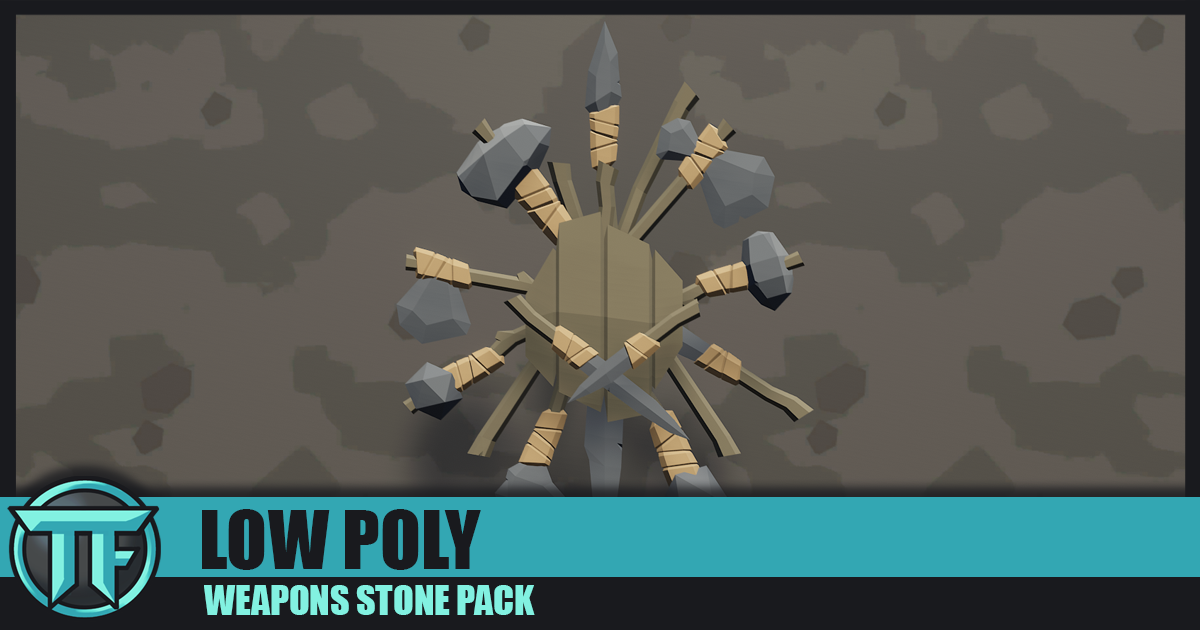 LOW POLY - Weapons Stone Pack | 3D Weapons | Unity Asset Store