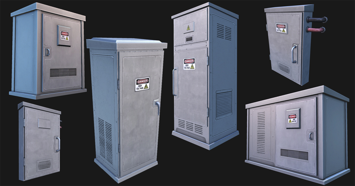 Utility Boxes Pack | 3D Electronics | Unity Asset Store