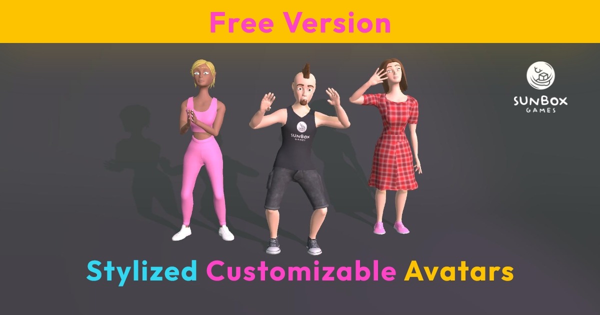 Stylized Customizable Avatars FREE | 3D Humanoids | Unity Asset Store