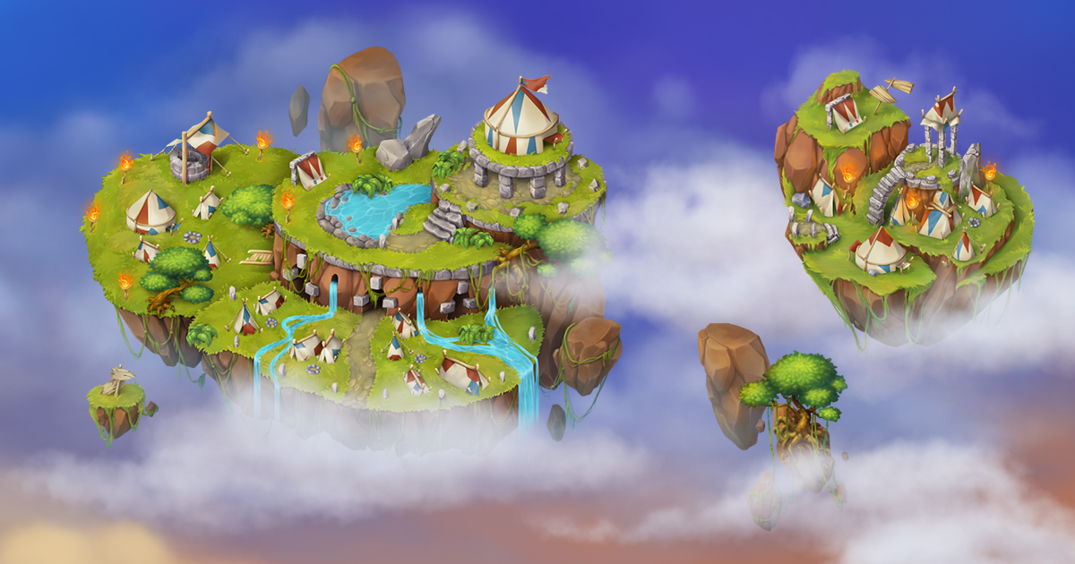 2D Floating islands | 2D | Unity Asset Store