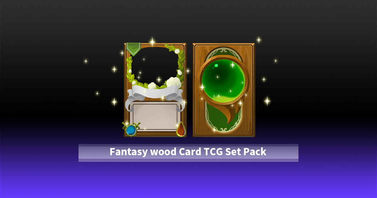 Fantasy wood Card TCG Set Pack | 2D Icons | Unity Asset Store