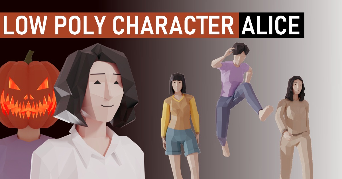 Low Poly Character - Alice | 3D 人形角色 | Unity Asset Store