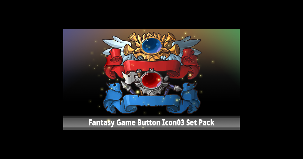 Fantasy Game Button Icon03 Set Pack | 2D Icons | Unity Asset Store