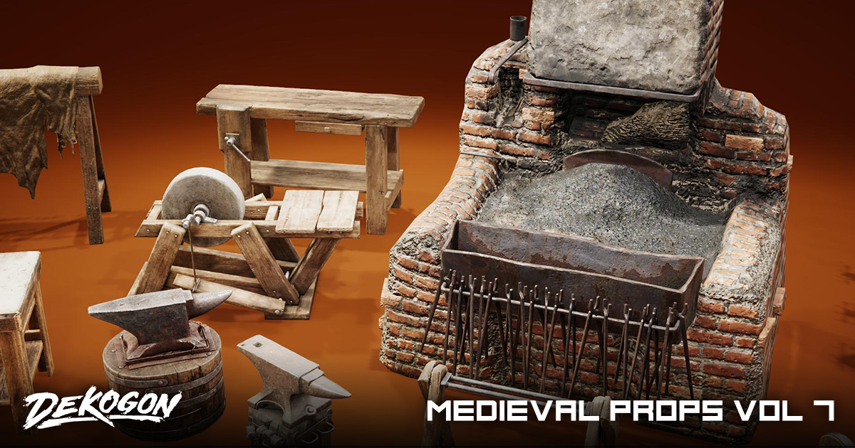 Medieval - VOL 7 - Craftsman Tools | 3D Props | Unity Asset Store