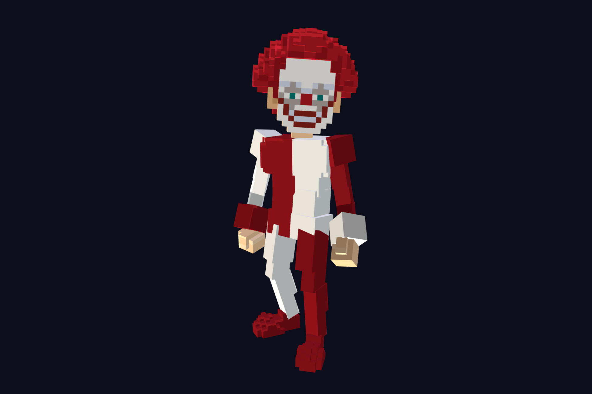 Voxel Clown Character - 3D Low Poly Model | Characters | Unity Asset Store