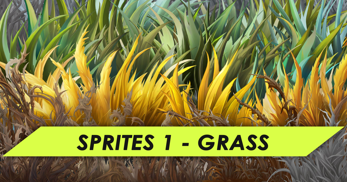 Stylized Sprites Vol 1 - Grass | 2D Textures & Materials | Unity Asset ...