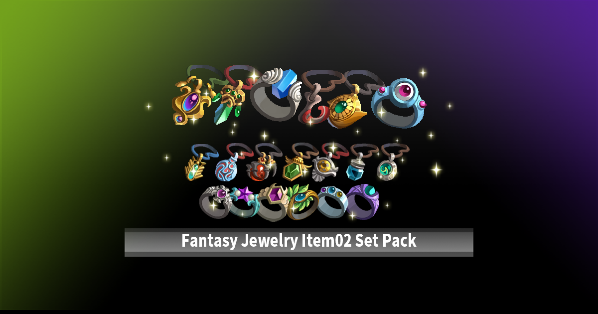 Fantasy Jewelry Item02 Set Pack | 2D Icons | Unity Asset Store