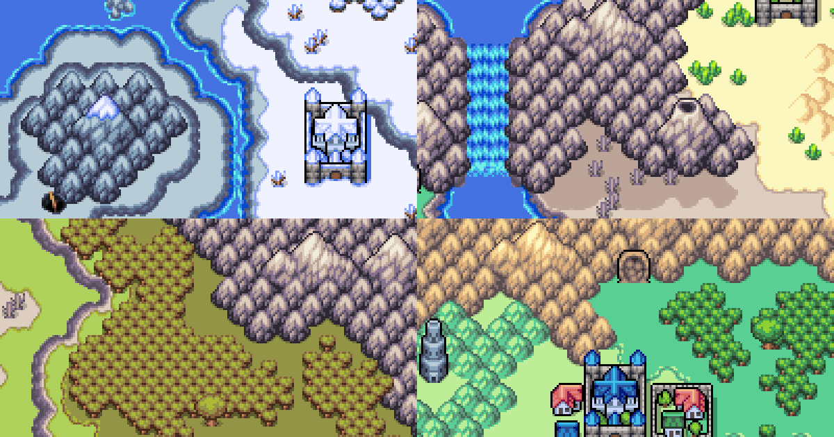 Tiny Tales: World Map 2D Tileset Asset Pack | 2D Environments | Unity ...