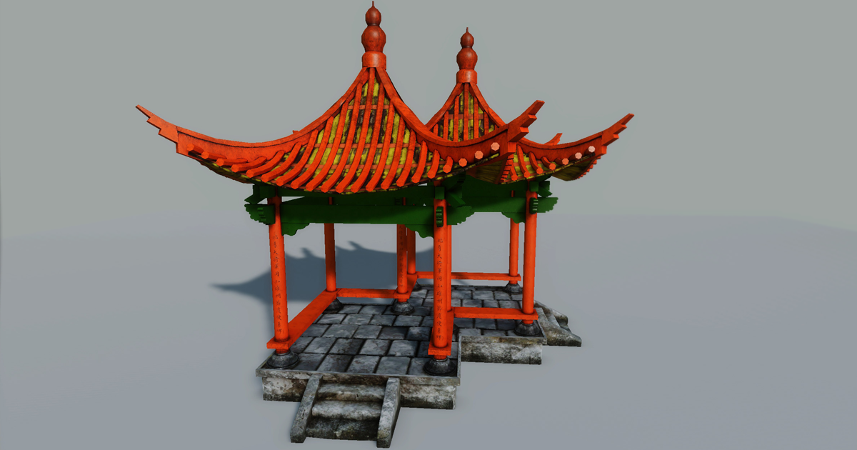 Ancient Chinese Pavilion | 3D Historic | Unity Asset Store
