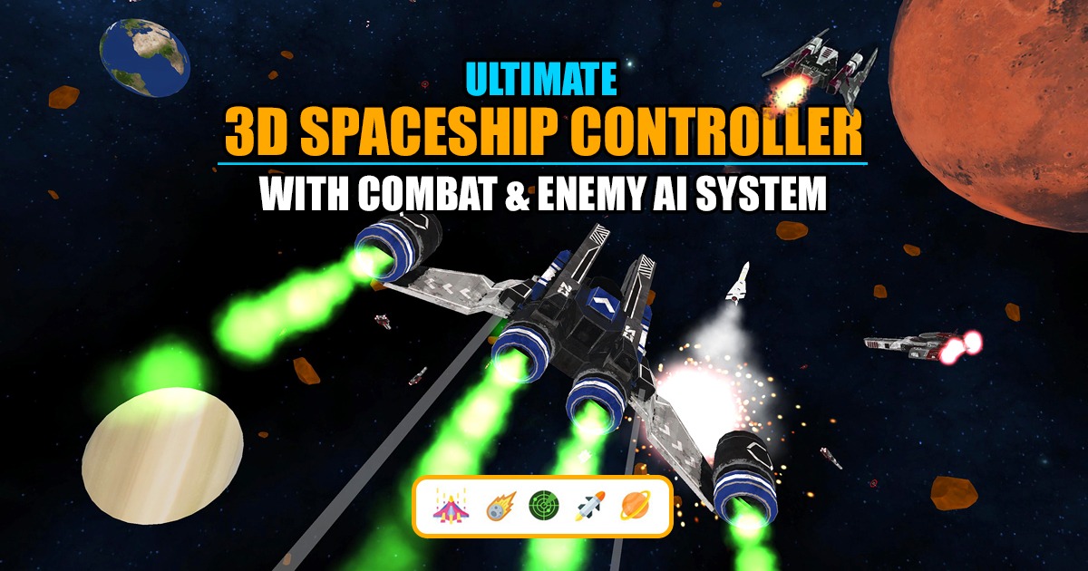 3D Spaceship Controller with Modular Weapon System for Mobile & PC ...