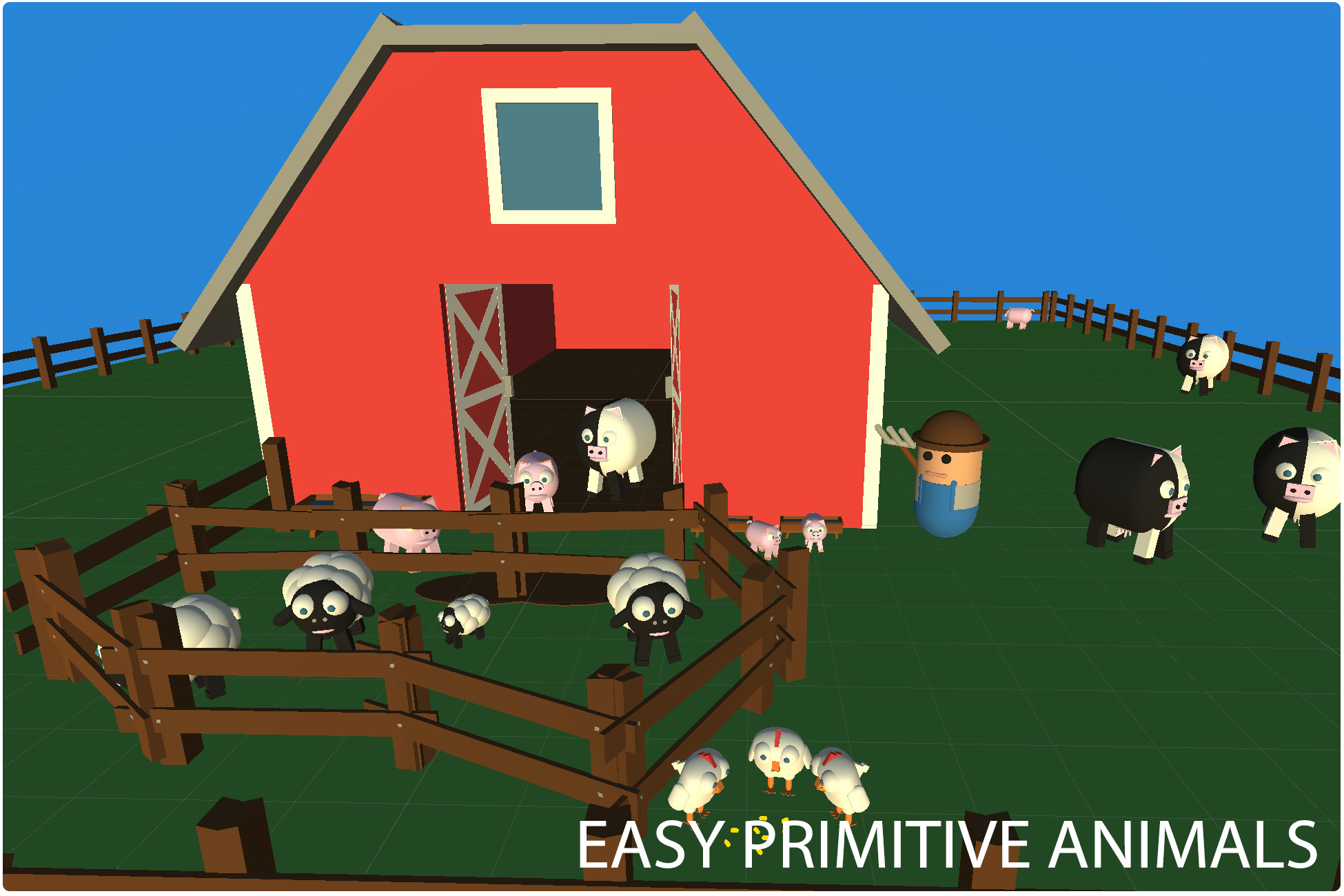 Easy Primitive Animals - Farm Edition | 3D Animals | Unity Asset Store