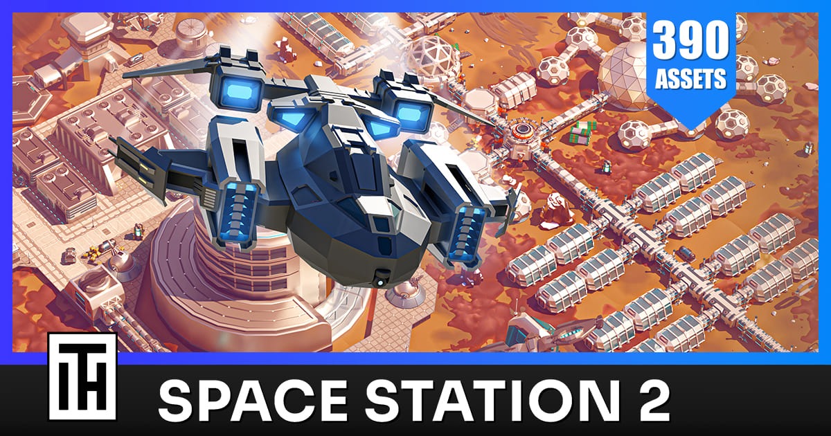 Space Station 2 Low Poly 3d Models Pack 3d Sci Fi Unity Asset Store 4727