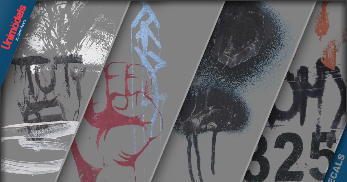 Decals Paint and graffiti for walls Vol. 1 | 2D Textures & Materials ...