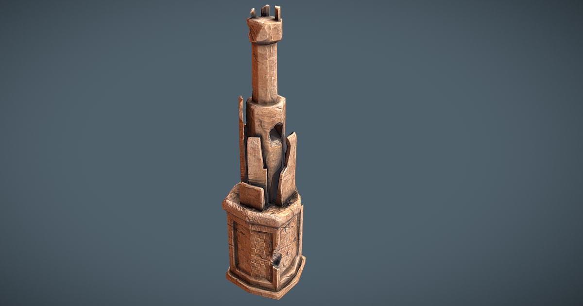 Ancient Desert Column PBR | 3D Dungeons | Unity Asset Store