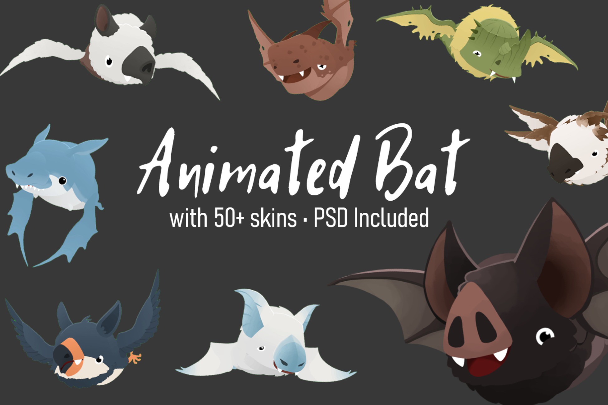 2D Monster Bat by MiMU STUDIO