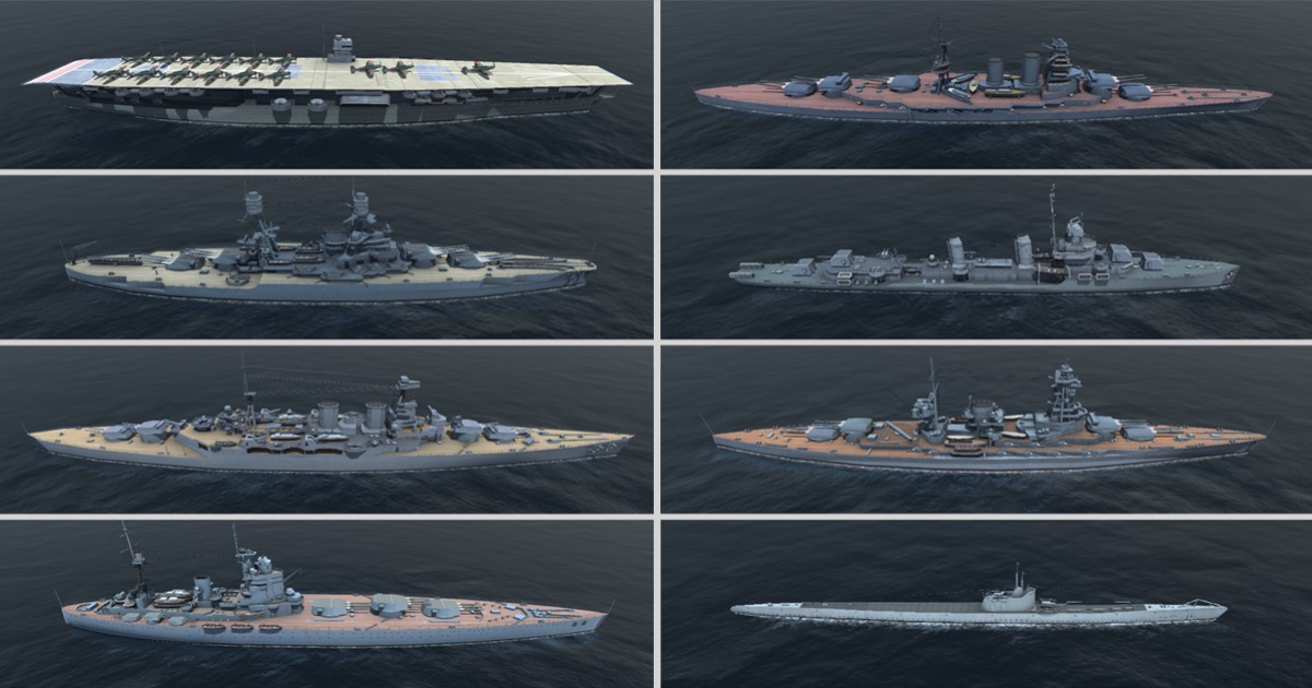 Low Poly Military Warship Collection 1 | 3D Sea | Unity Asset Store