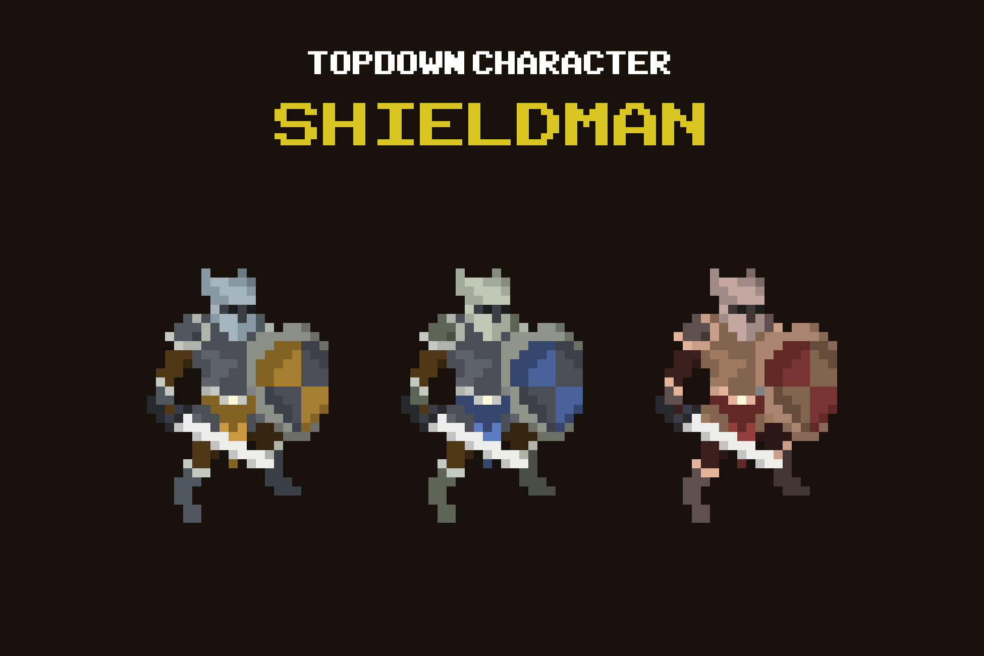 Shieldman - Top Down Pixel Art Character Assets | 2D Characters | Unity Asset Store