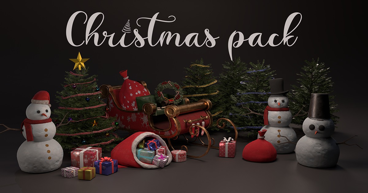 3D Christmas pack | 3D Exterior | Unity Asset Store