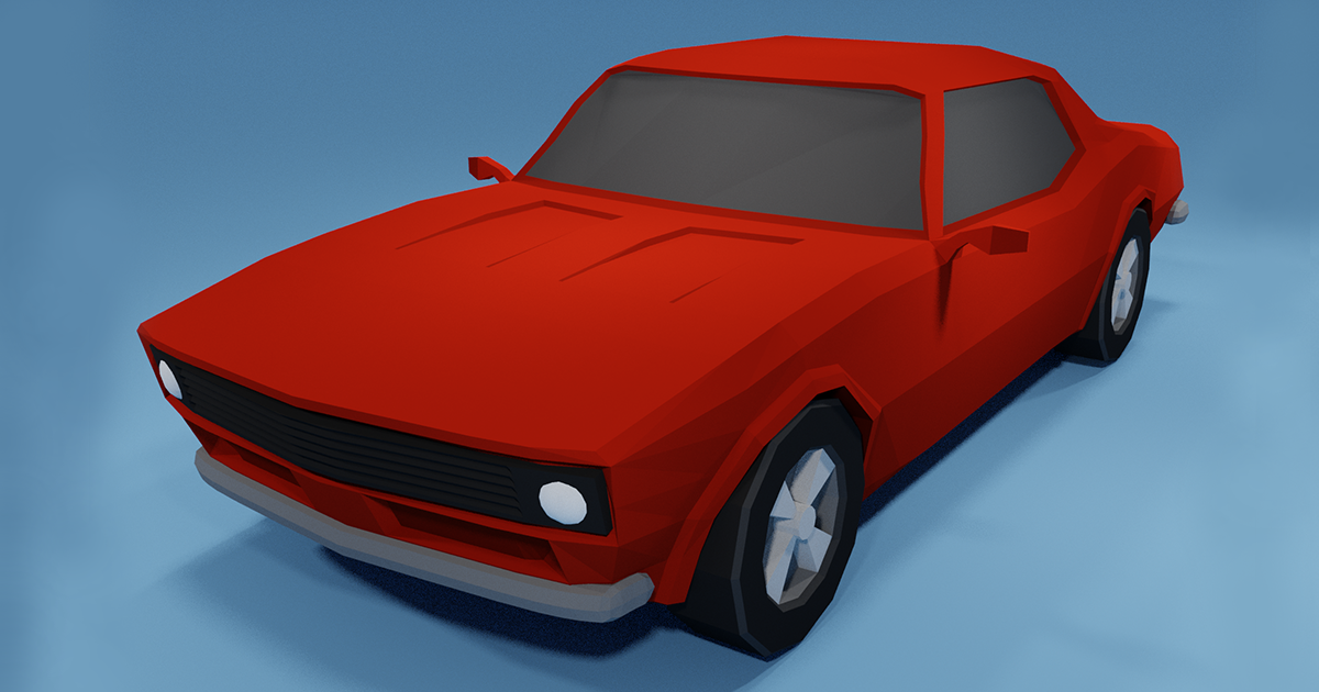 Sport car low-poly | 3D Land | Unity Asset Store
