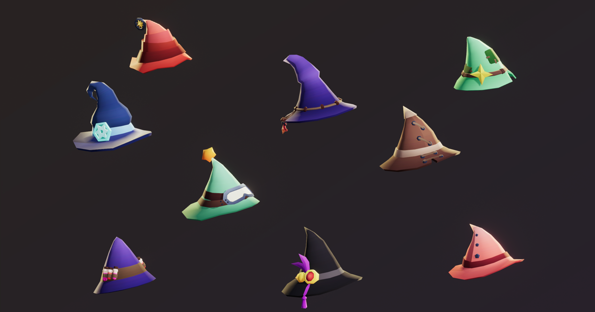 Wizard Hats Pack Cute Series | 3D Clothing | Unity Asset Store