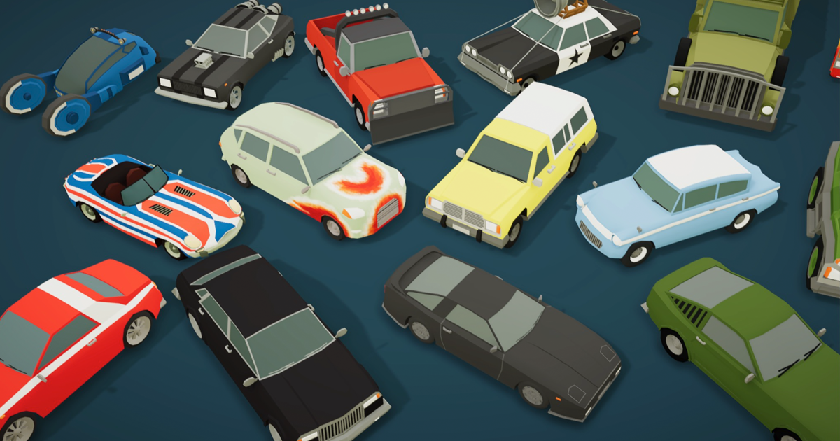 Cartoon Vehicles Pack 2 - Low Poly Cars (20 Cars) | 3D Land | Unity ...