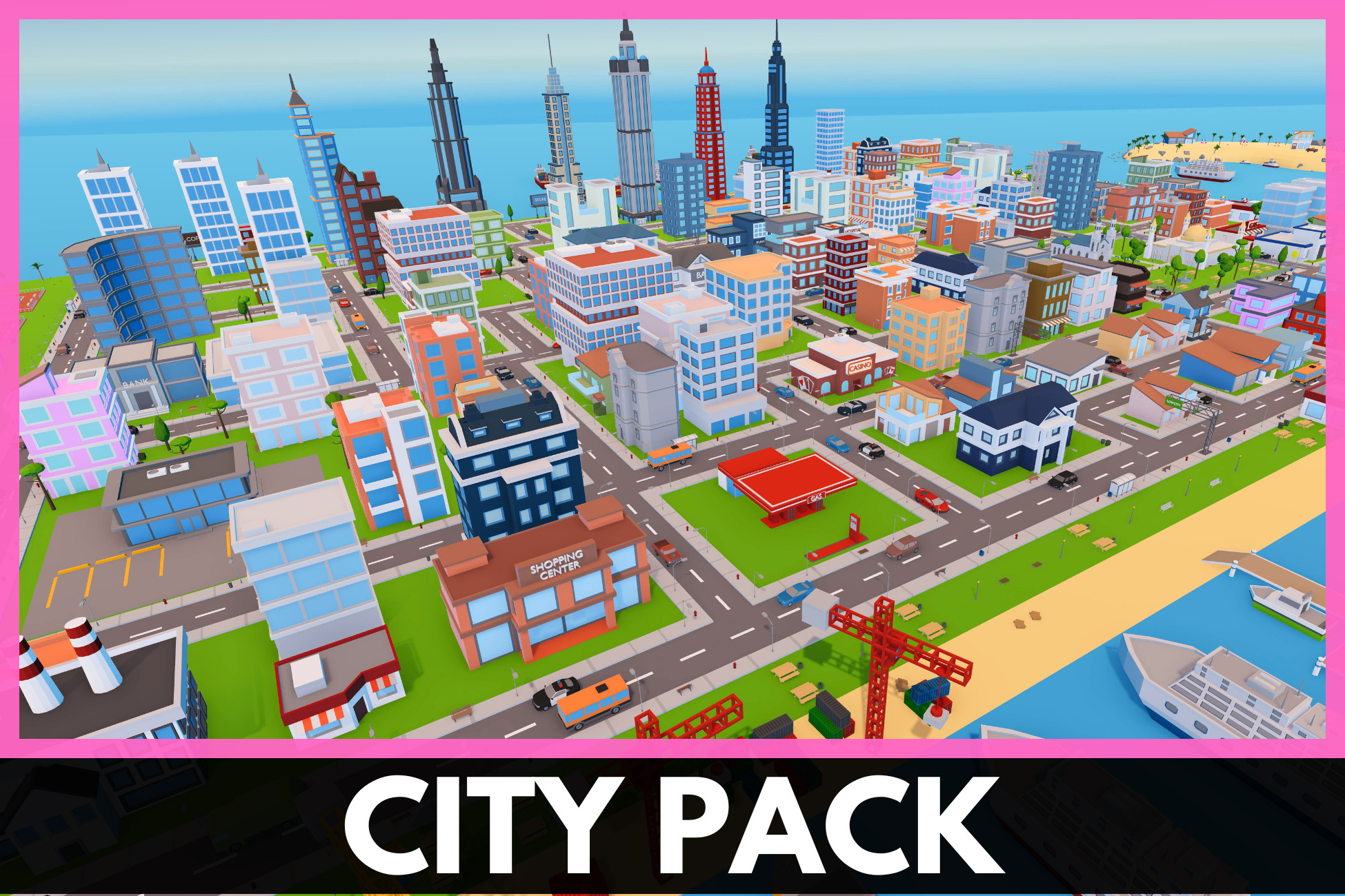 City - Low Poly Asset Pack by Ake | 3D Urban | Unity Asset Store