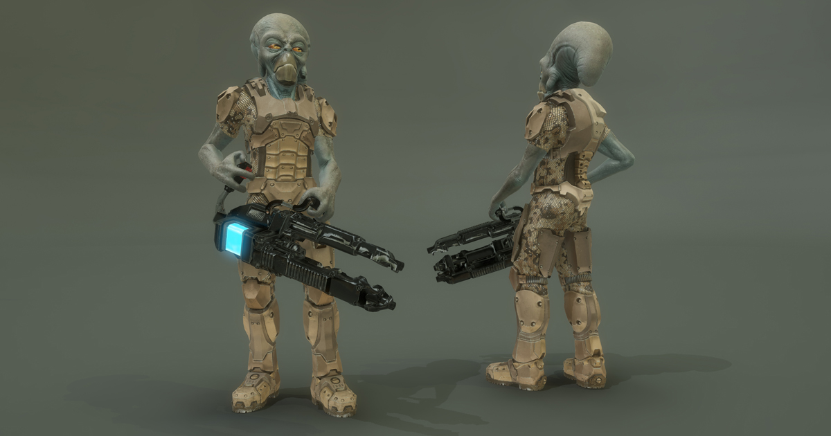 SCI FI: ALIEN INFANTRY TROOPER | Characters | Unity Asset Store