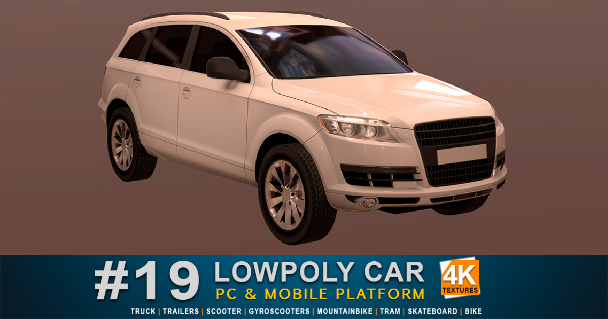 Low Poly Car #19 | 3D Land | Unity Asset Store