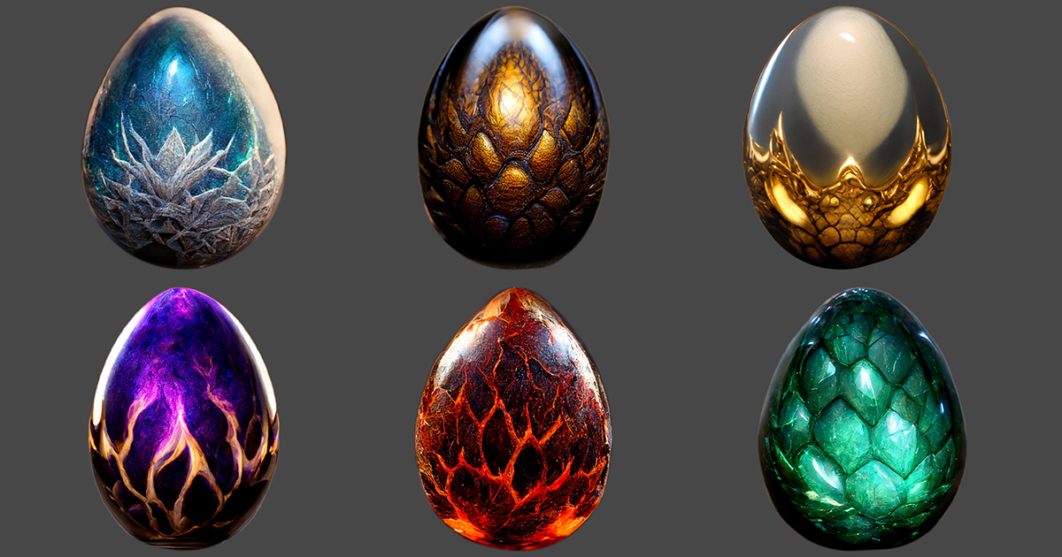 200 Fantasy Eggs | 2D Icons | Unity Asset Store