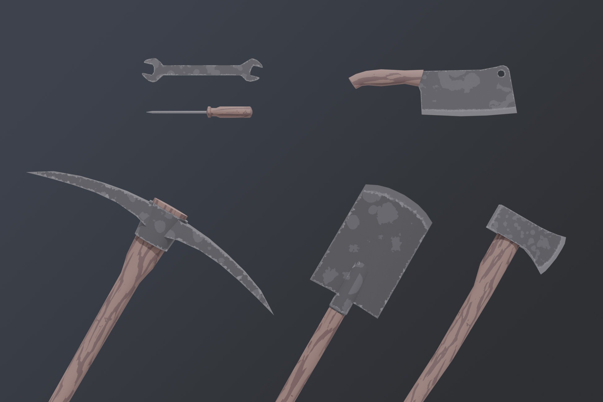 Stylized Steel Tools | 3D Tools | Unity Asset Store