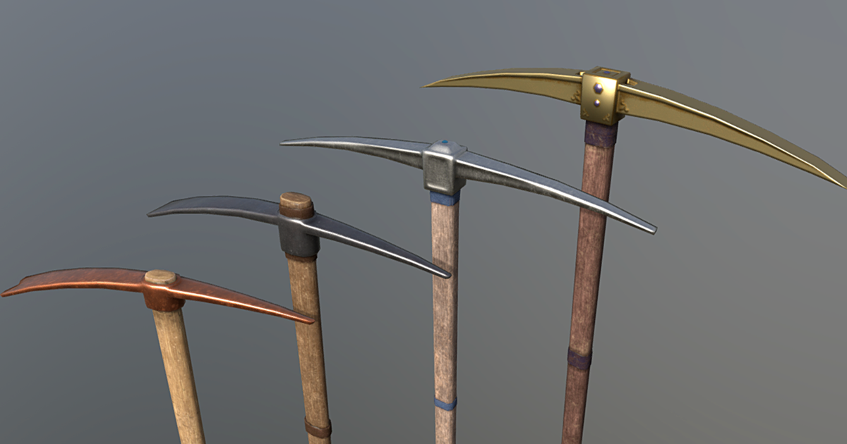 Pickaxes PBR - Metals | 3D Tools | Unity Asset Store