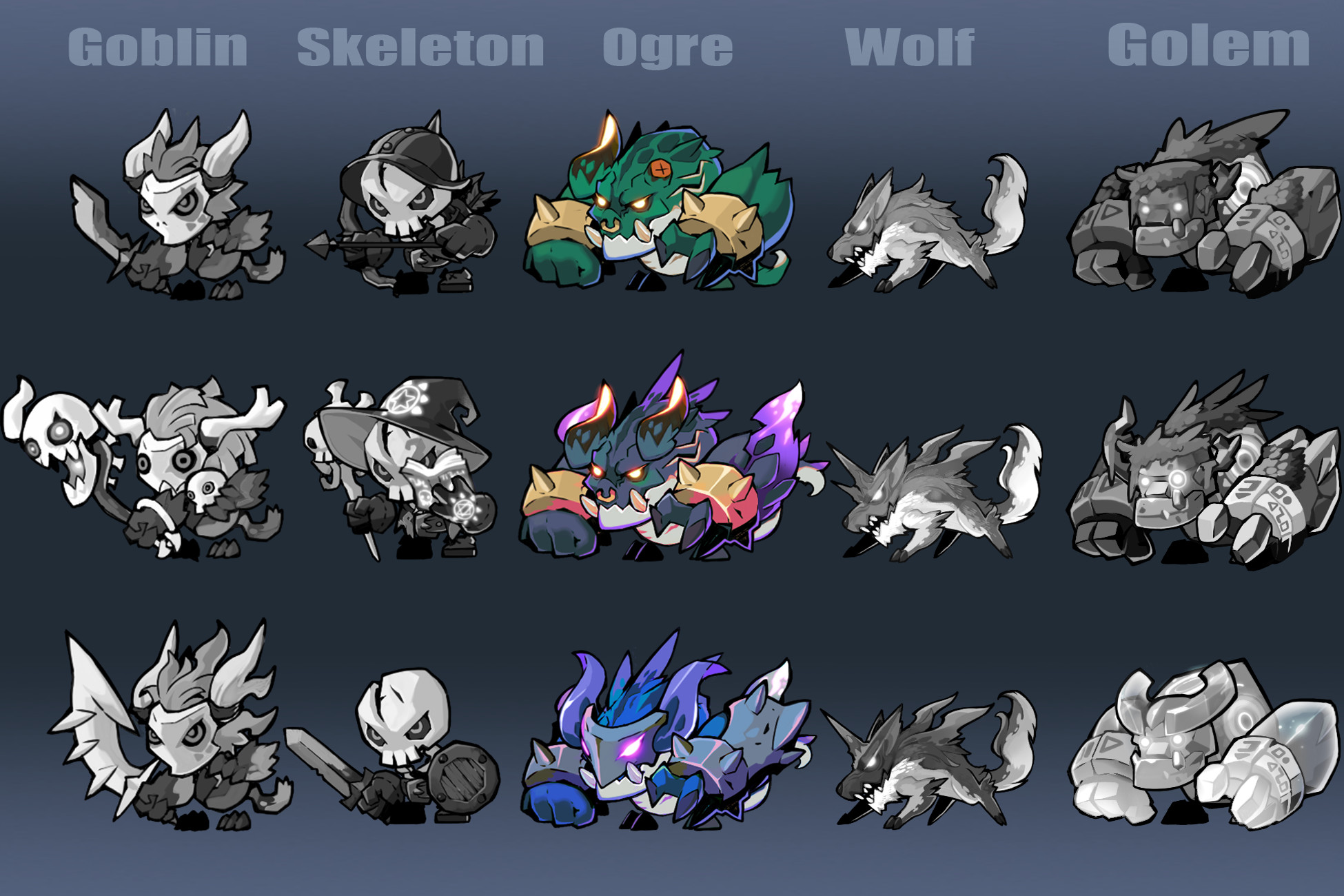 2D SD Monster Characters For Animation Pack V.7 | 2D 캐릭터 | Unity Asset ...