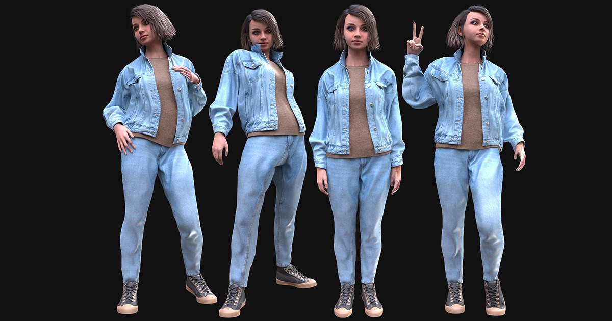 Woman in Autumn Outfit 8 - Rigged | 3D Characters | Unity Asset Store