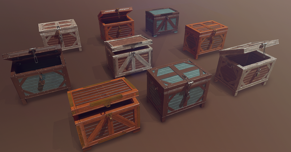 Wooden Loot Chests | 3D Props | Unity Asset Store