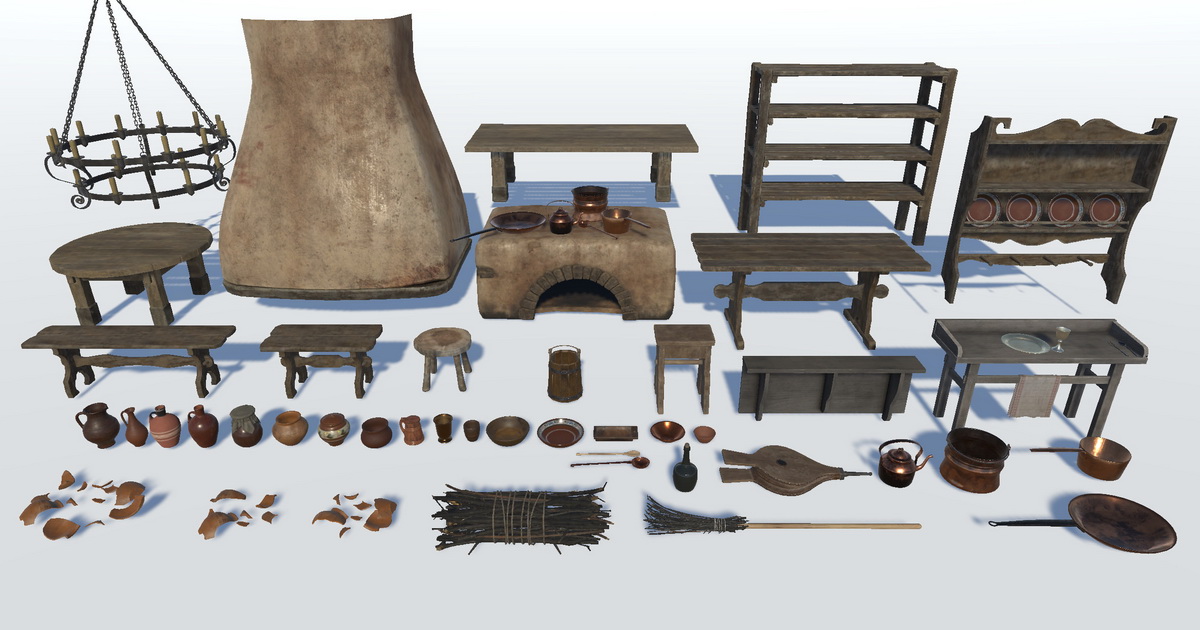 Medieval Kitchen | 3D 가구 | Unity Asset Store