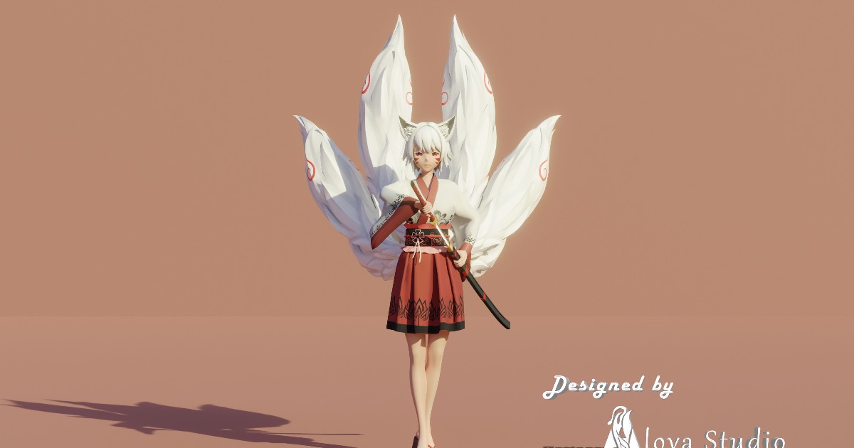 Kitsune / Fox Girl | Anime Character | Characters | Unity Asset Store