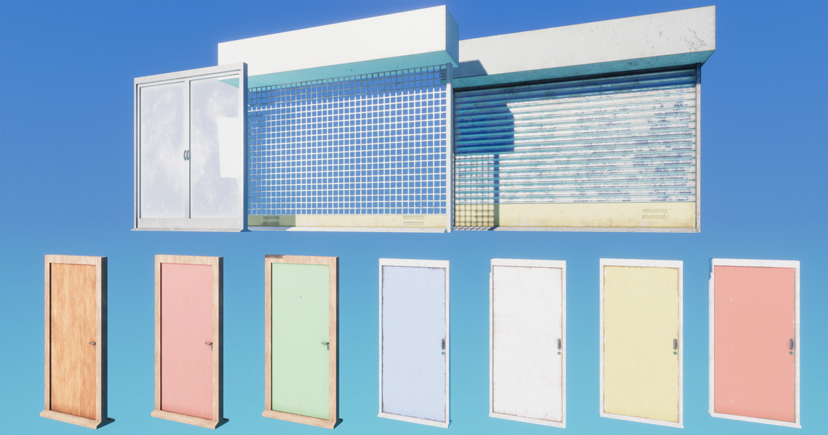 Modern Doors v2 | 3D Interior | Unity Asset Store