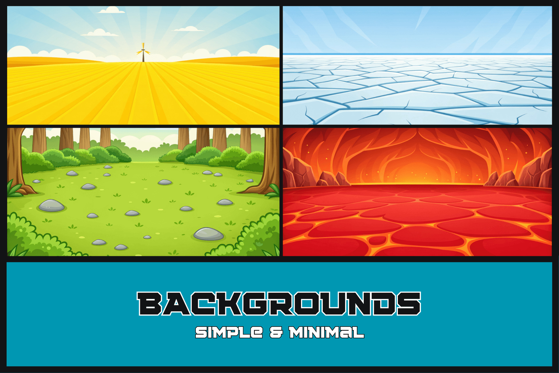 Minimal 2D Backgrounds Pack by Enchanted Elements