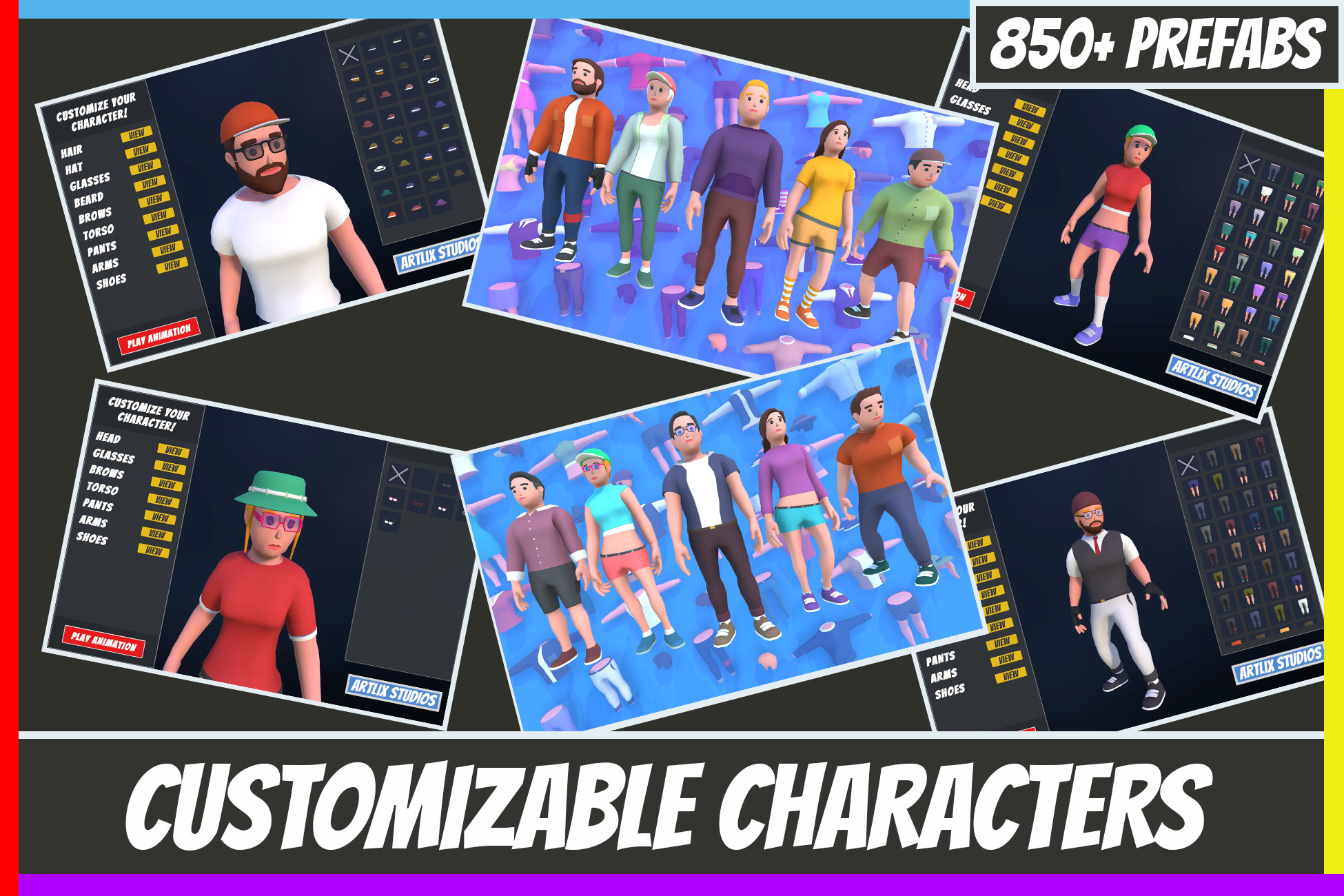 Customizable 3D Characters | 3D Humanoids | Unity Asset Store